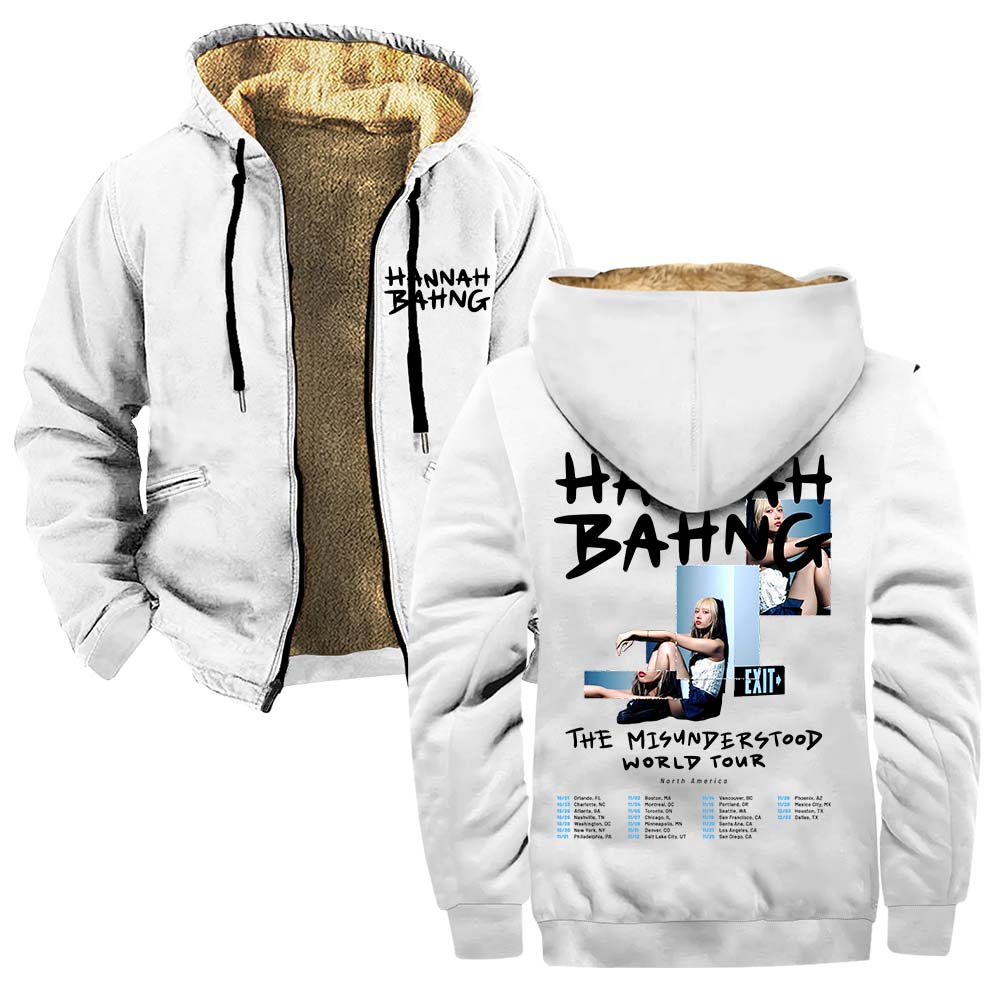 Hannah Bahng The Misunderstood Tour 2025 Zipper Hoodies Women Men ...