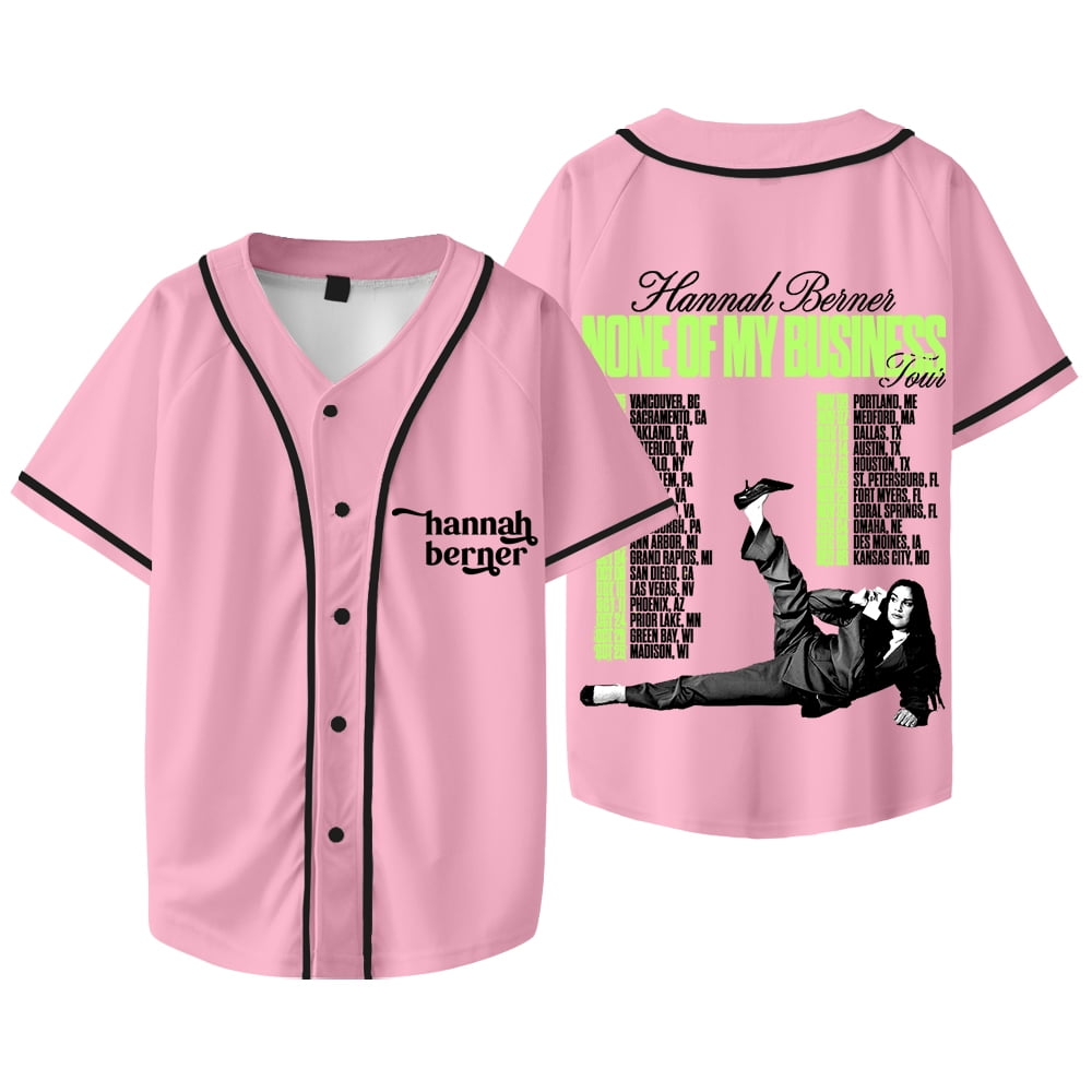 Hannah Berner None Of My Business Tour Merch Baseball Jacket V-neck ...