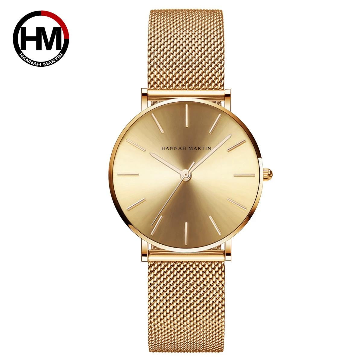 Hannah Martin Classic 36mm Ladies Clock Japanese Movement Simple ...