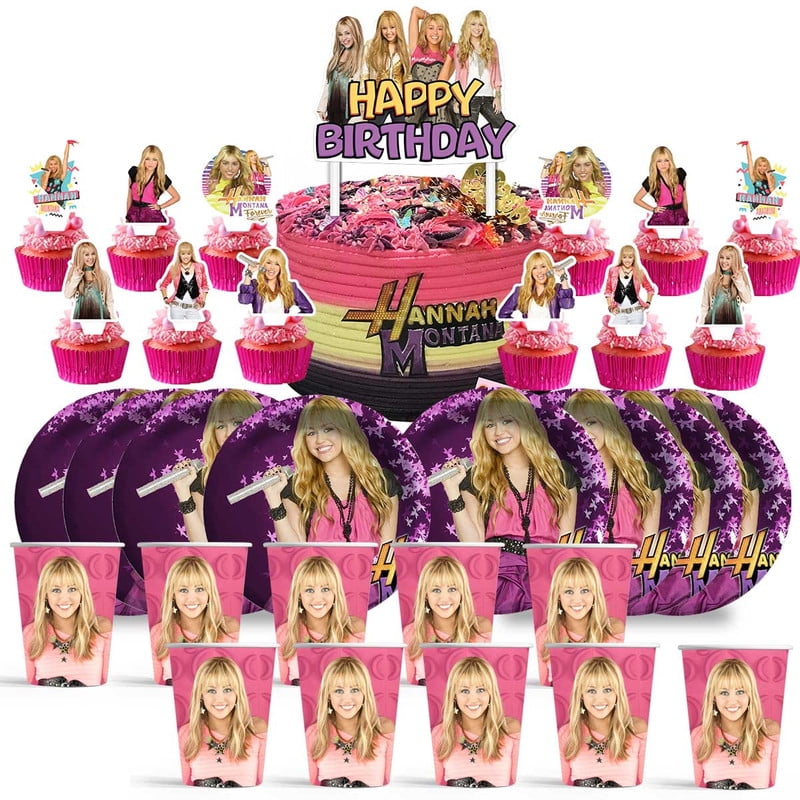 Hannah Montana Birthday Cups Party Supplies Plates Decorations Cake ...