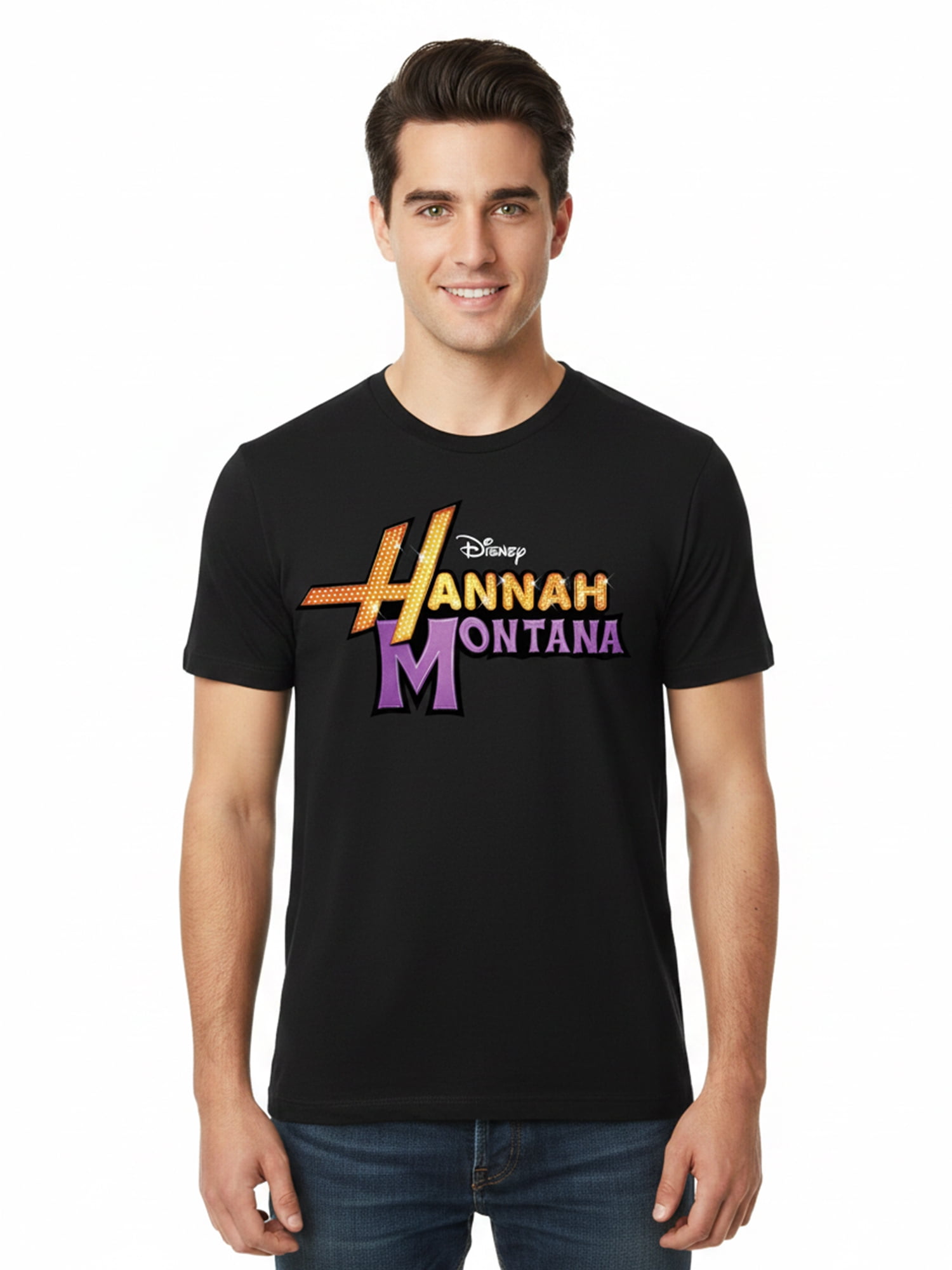 Hannah Montana, Men's & Big Men's Graphic Tee, Glam Logo, Sizes S-3XL ...