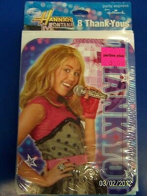 Hannah Montana Rock the Stage Pop Star Birthday Party Thank You Note w ...