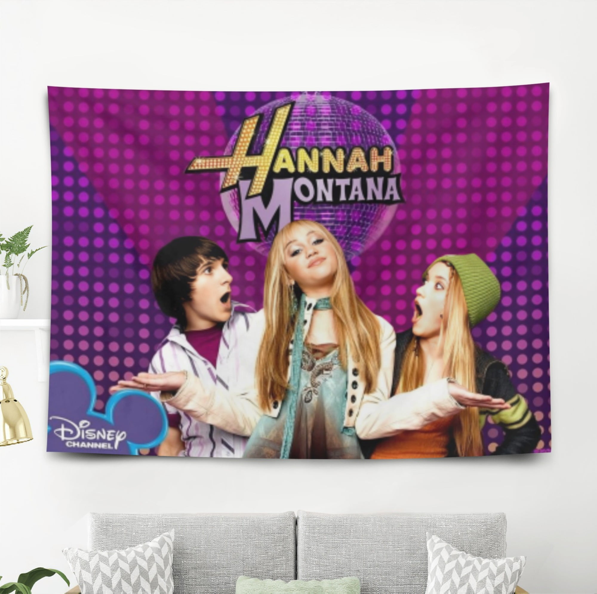 Hannah Montana Tapestry Gift Wall Hanging Backdrop for Room Bedroom ...