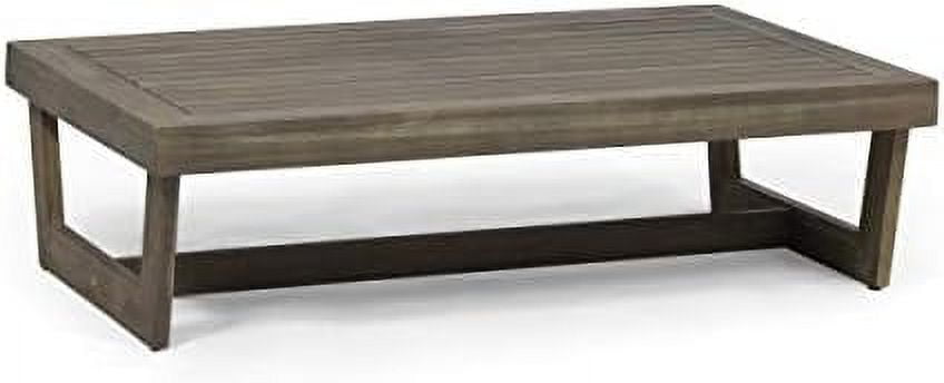 Hannah Outdoor Acacia Wood Coffee Table Gray - Walmart.com