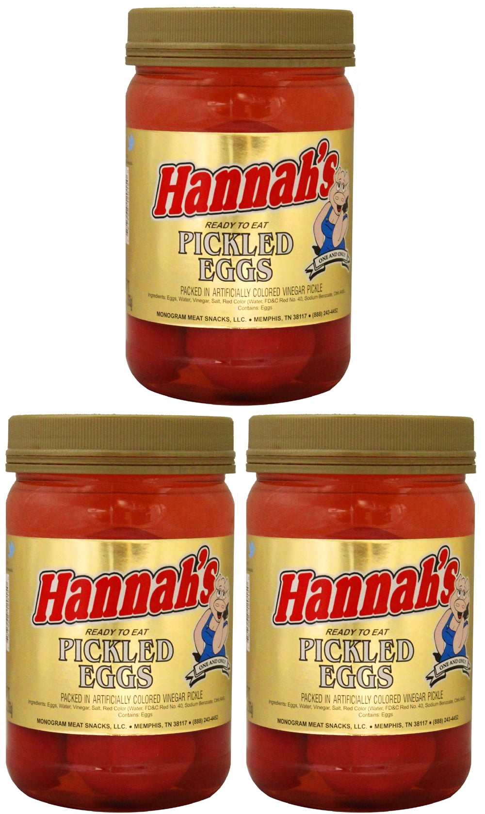 Hannah's Pickled Eggs Quarts - 3 Quarts - Walmart.com
