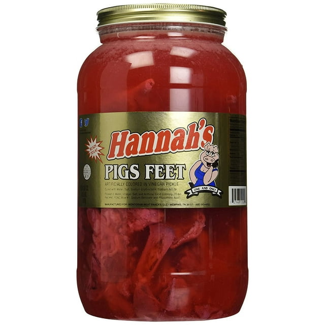 Hannah's Pickled Pigs Feet, Ready To Eat, 1gal Jar - Walmart.com