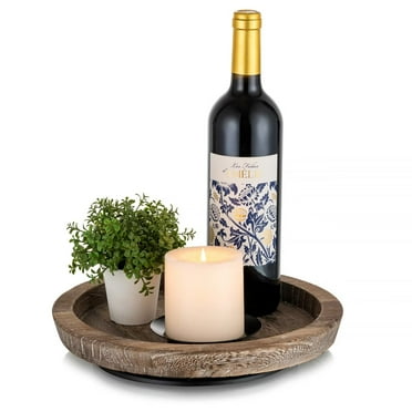 Hanobe Wooden Farmhouse Serving Tray for Rustic Home Kitchen Decor ...