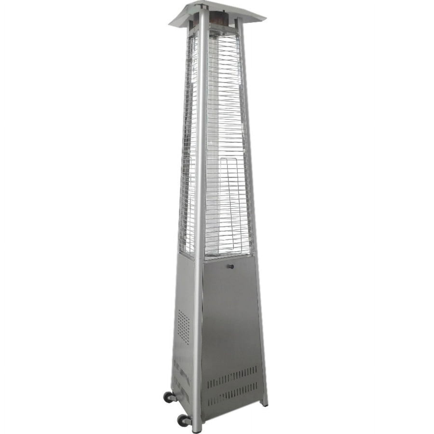 Hanover 7.5-Ft. 42,000 BTU Triangle Propane Patio Heater in Stainless ... Hanover 7.5-Ft. 42,000 BTU Triangle Propane Patio Heater in Stainless ...