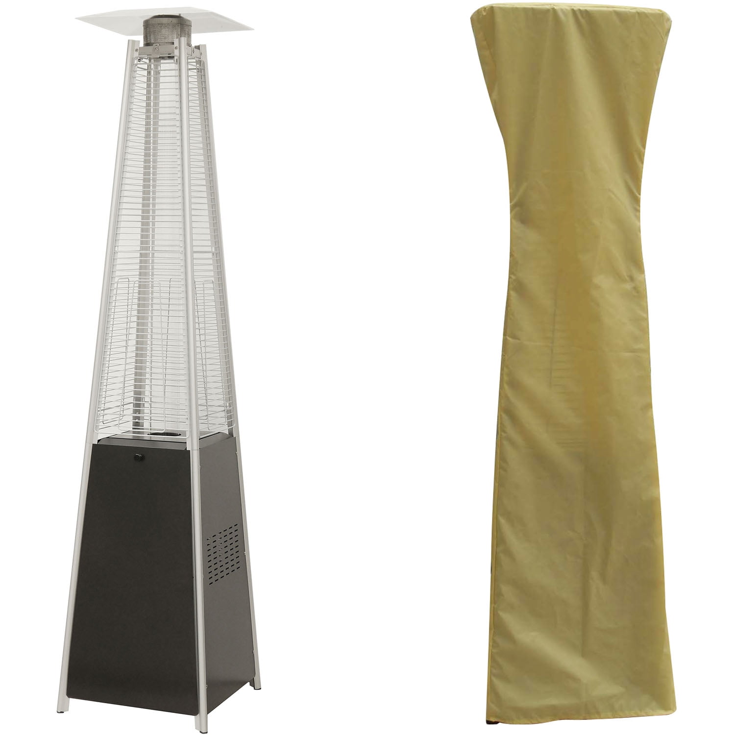 Hanover 7-Ft. 42,000 BTU Pyramid Propane Patio Heater in Black with ... Hanover 7-Ft. 42,000 BTU Pyramid Propane Patio Heater in Black with ...