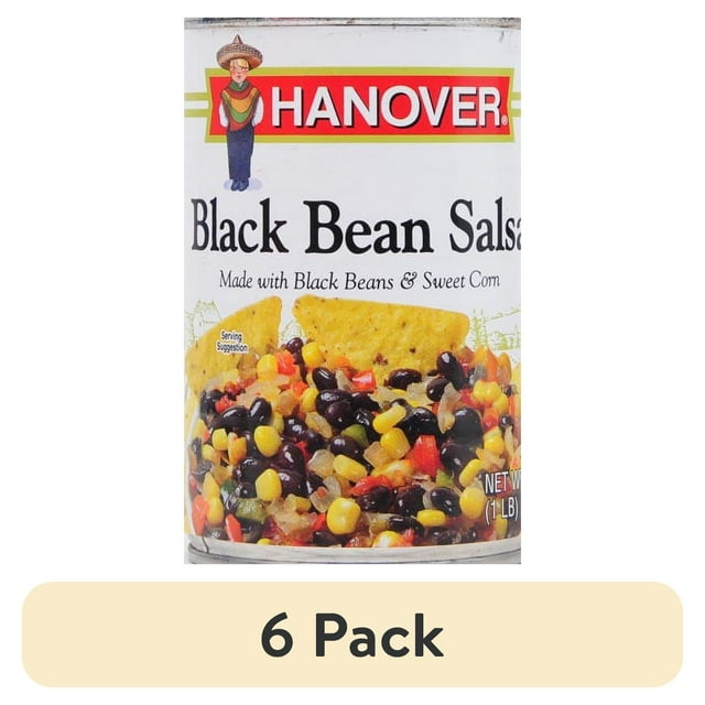(6 pack) Hanover Black Bean Salsa, 16 oz Can - Walmart.com