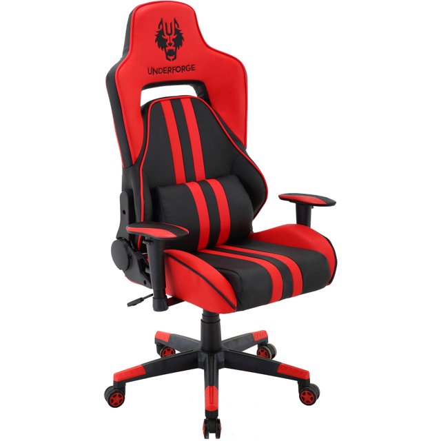 Hanover Commando Ergonomic Gaming Chair in Black and Red with ...