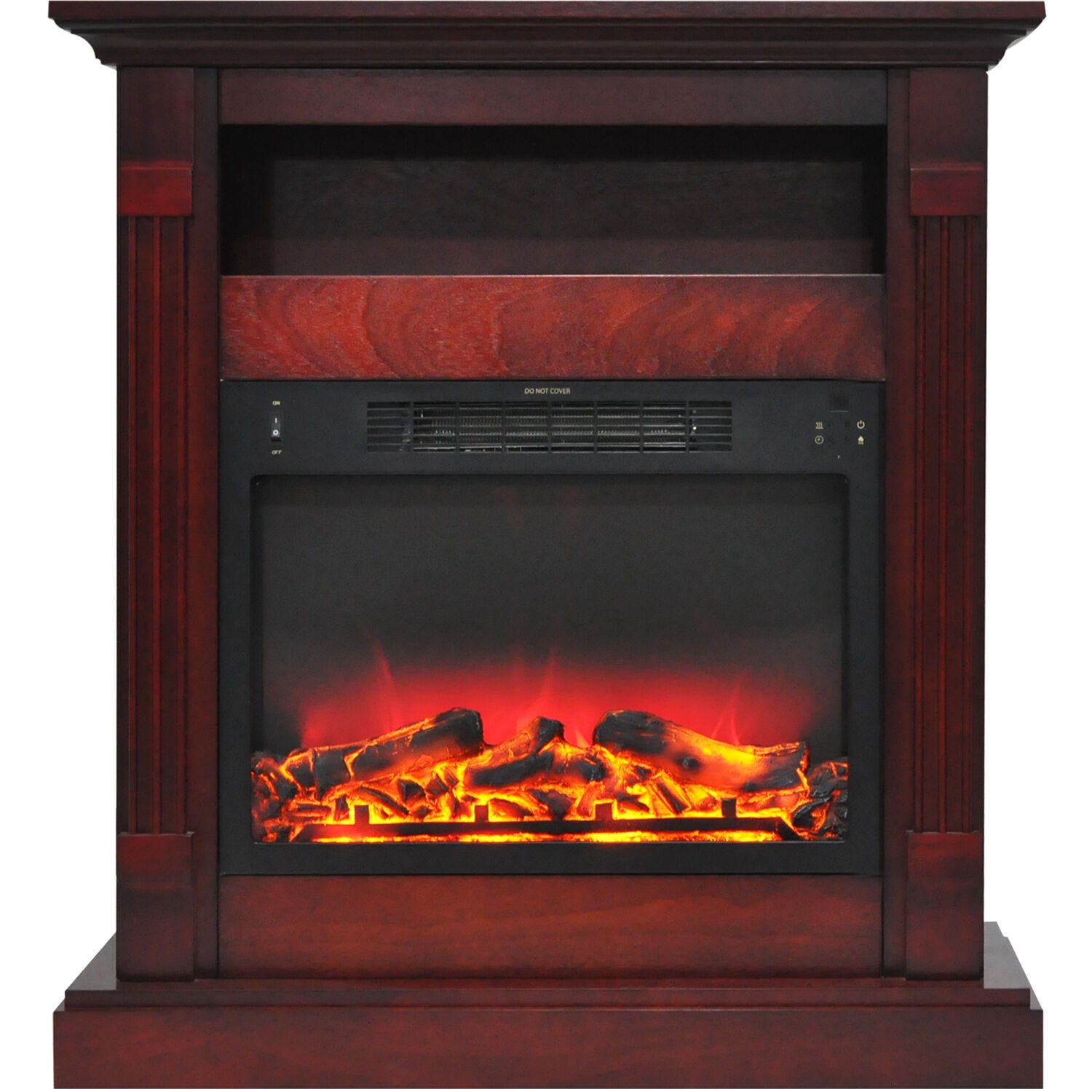 Hanover Drexel 34 In. Electric Fireplace w/ Enhanced Log Display and ...