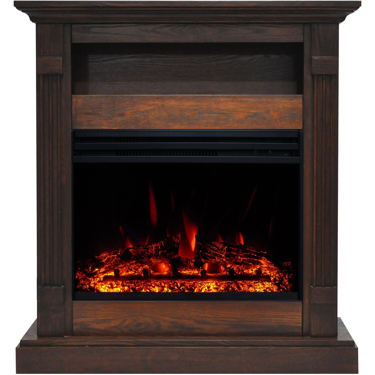 Hanover Drexel 34 In. Electric Fireplace w/ Enhanced Log Display and ...