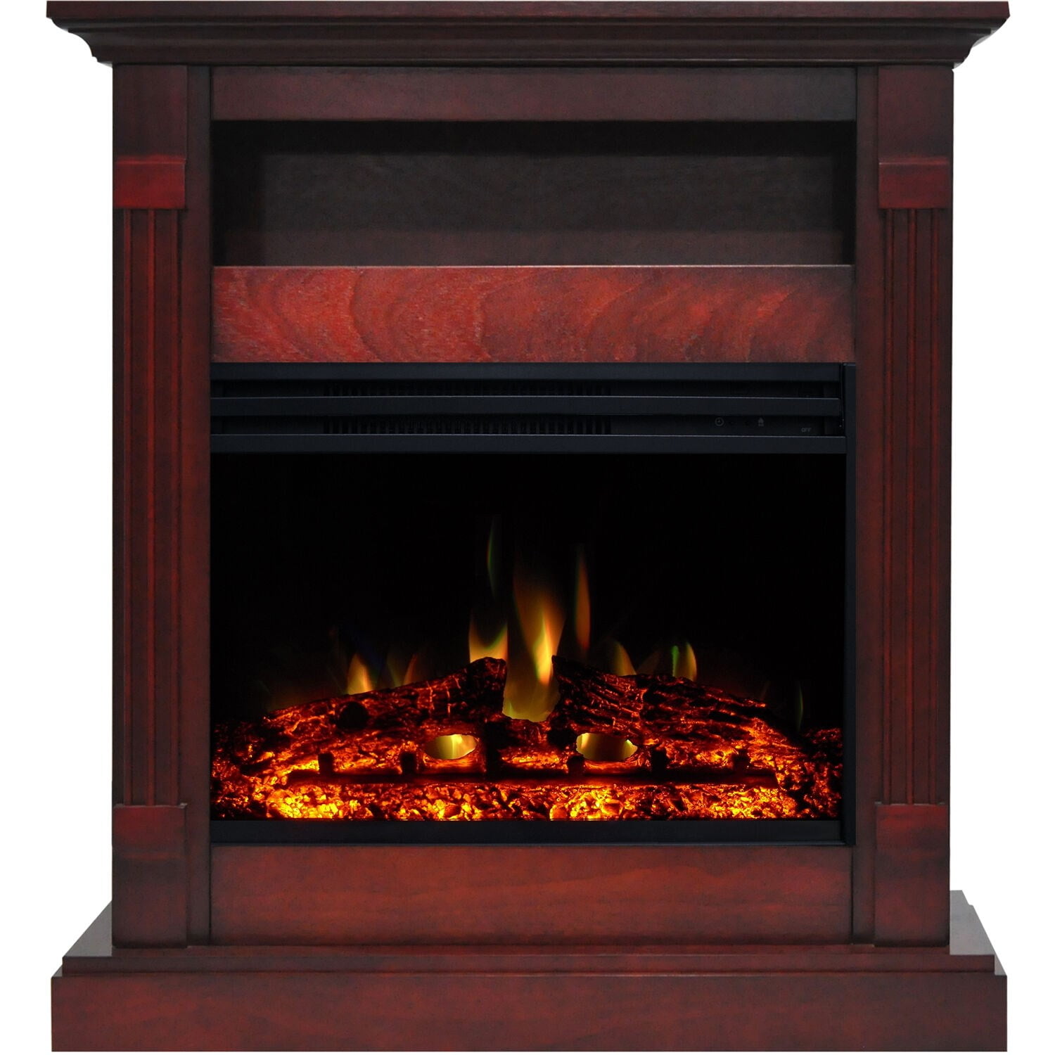 Hanover Drexel 34-Inches Electric Fireplace Heater with Cherry Mantel ...