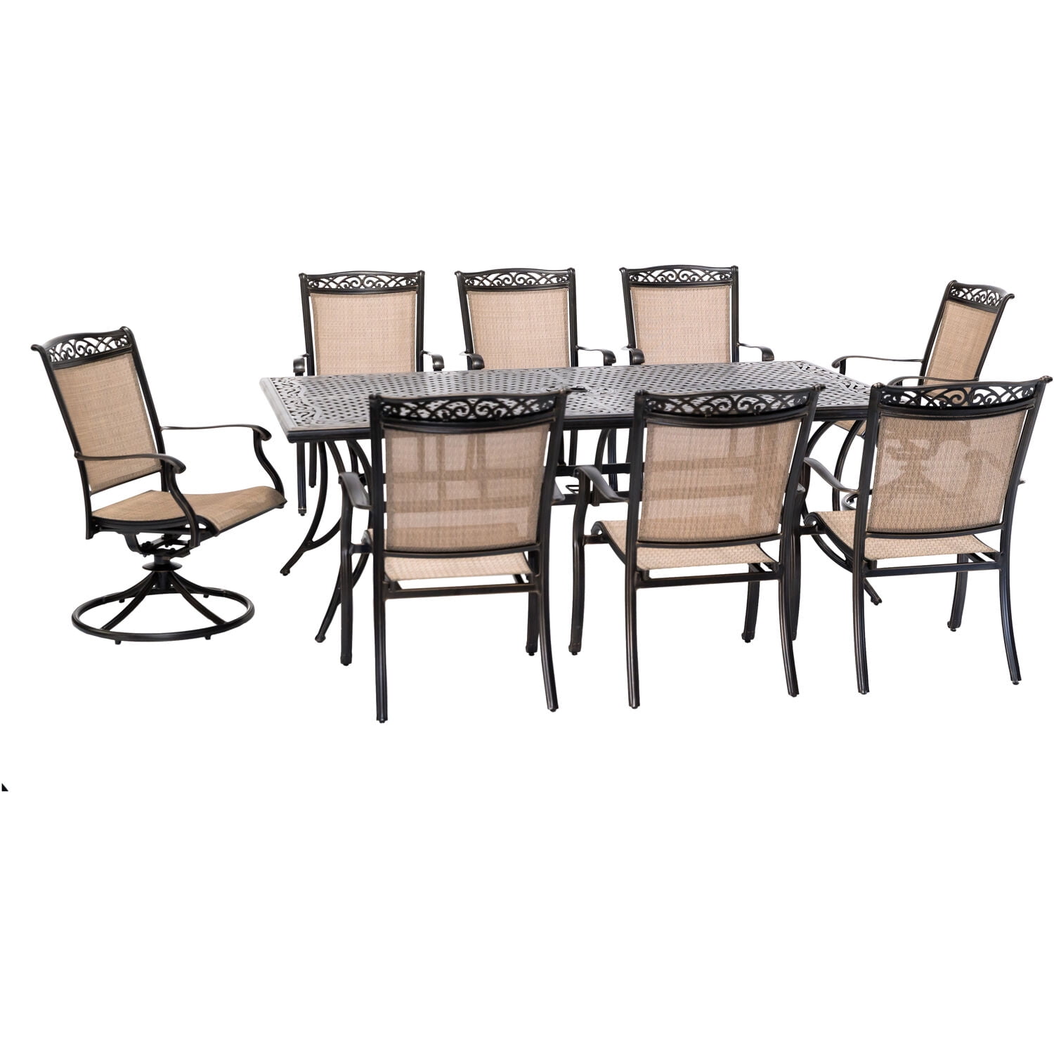 Dining Sets Hanover Fontana 💻 Hanover Fontana 9-Piece Aluminum Outdoor ...
