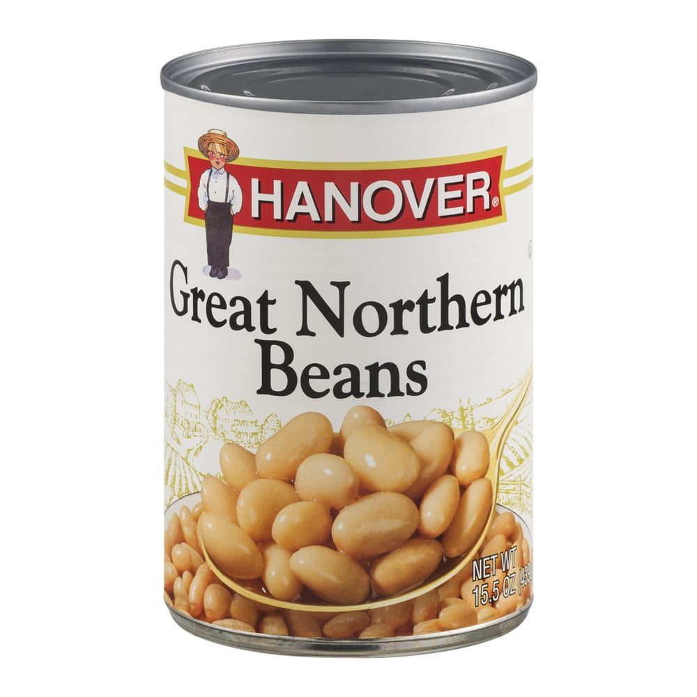 Hanover Great Northern Beans, 15.5 oz Can, Kosher, Excellent Source of ...