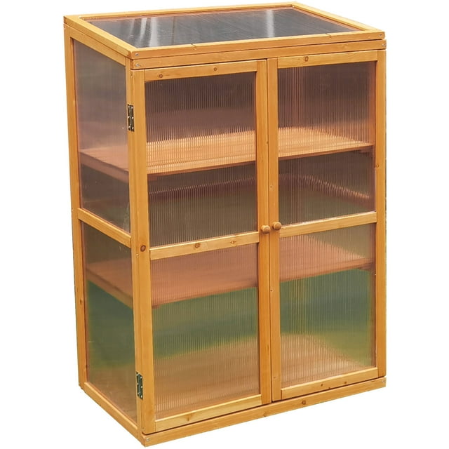 Hanover Indoor/Outdoor Portable Cold Frame, Three Shelves with front ...