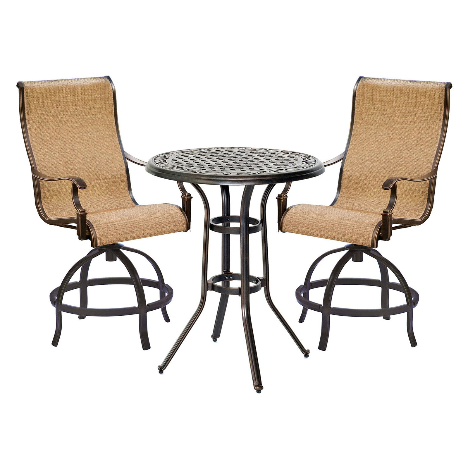 Hanover Manor 3-Piece Outdoor High Dining Bar Set - Walmart.com