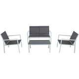 Hanover Naples 4-Piece Conversation Set in Gray - Walmart.com