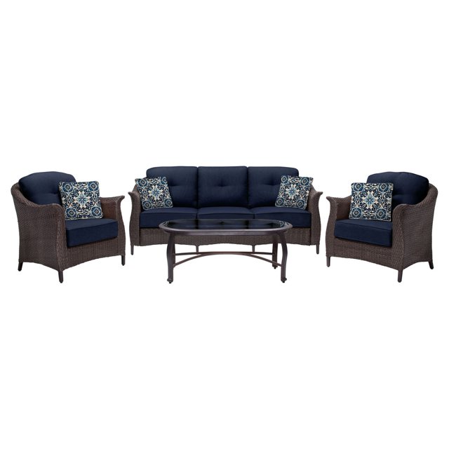 Hanover Outdoor Gramercy 4-Piece Seating Set - Walmart.com