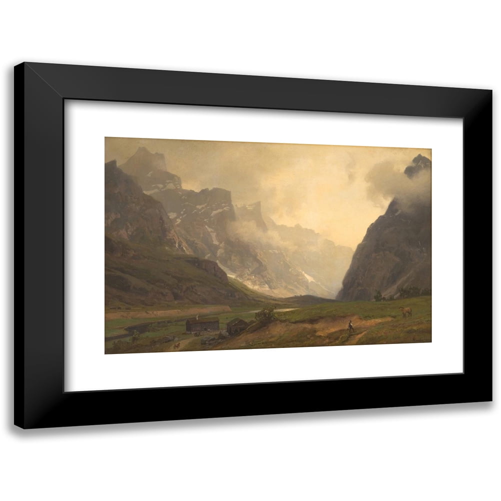 Hans Fredrik Gude 14x11 Black Modern Framed Museum Art Print Titled ...