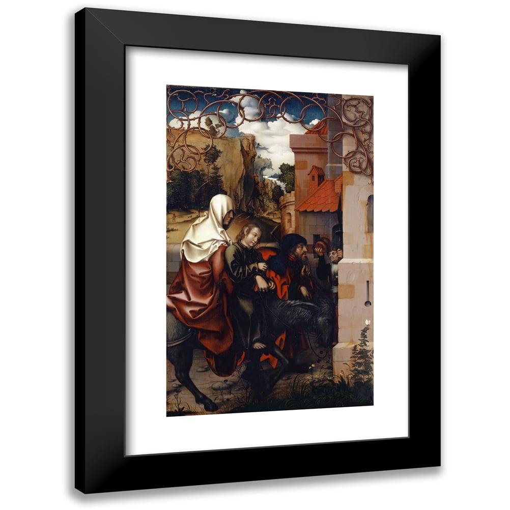 Hans Fries 10x14 Black Modern Framed Museum Art Print Titled - The Return from Egypt (1512 ...