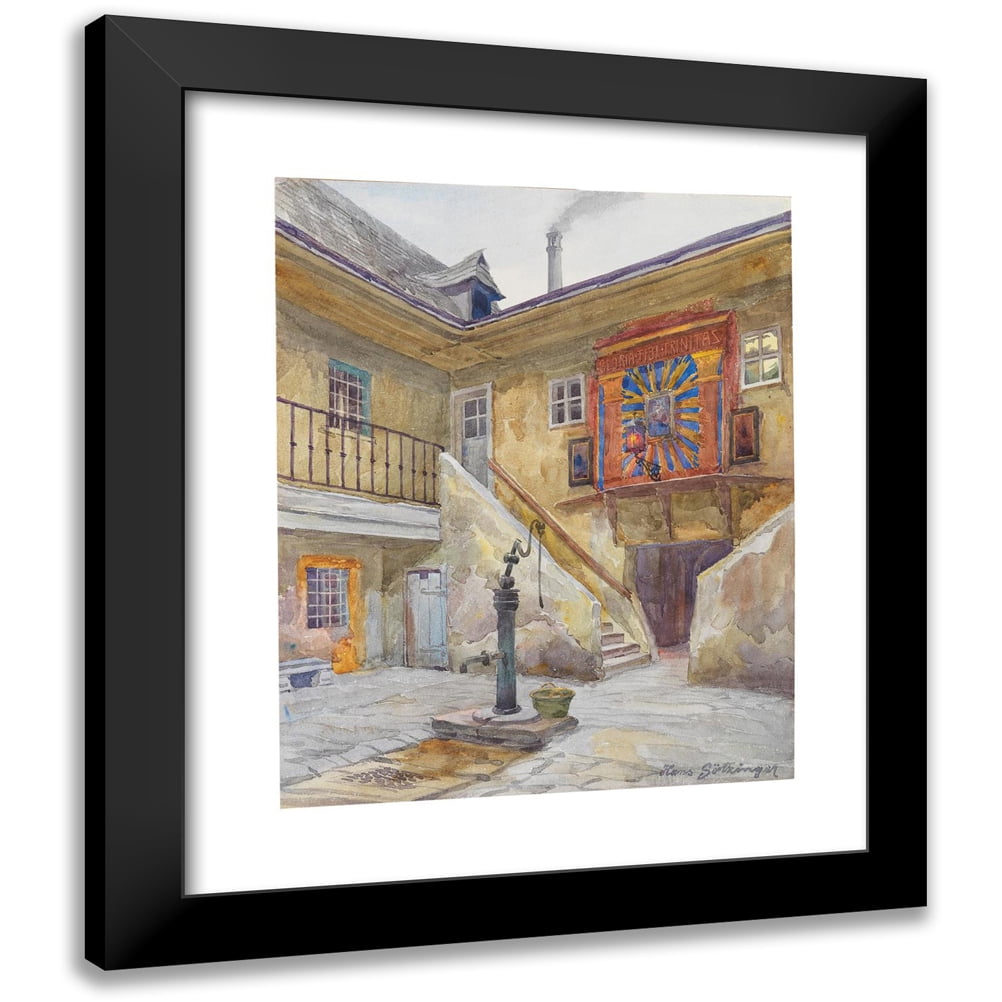 Hans Götzinger 15x18 Black Modern Framed Museum Art Print Titled - Hof ...