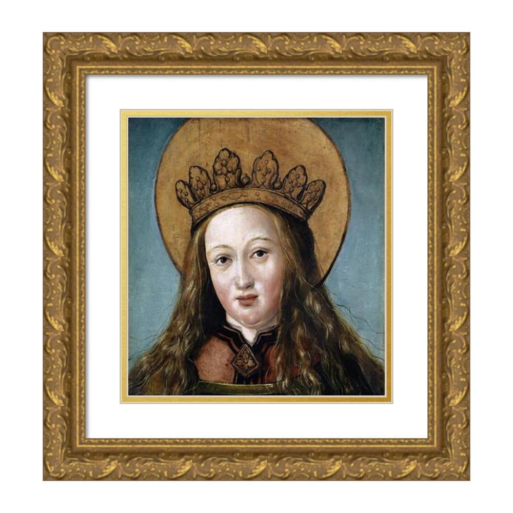 Hans Holbein The Elder 15x16 Gold Ornate Wood Frame and Double Matted ...