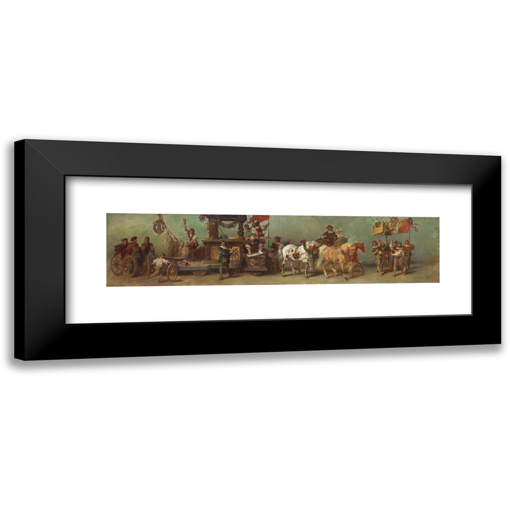 Hans Makart 14x6 Black Modern Framed Museum Art Print Titled - Design ...