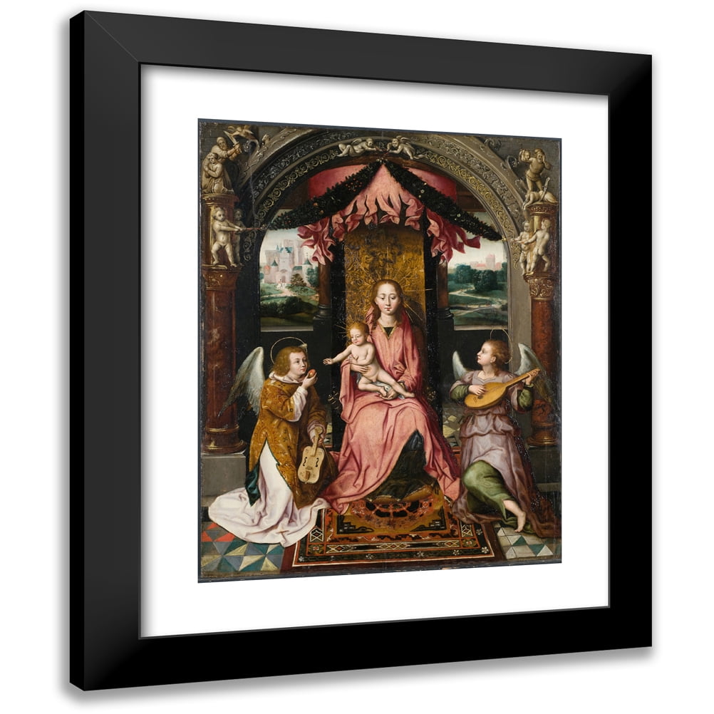 Hans Memling 15x18 Black Modern Framed Museum Art Print Titled - Madonna and Child - Walmart.com