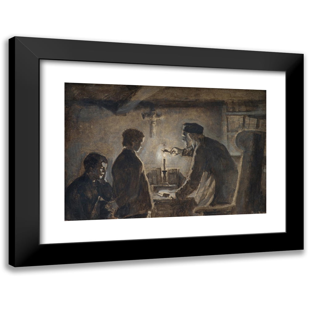 Hans Smidth 18x14 Black Modern Framed Museum Art Print Titled - Pastor ...