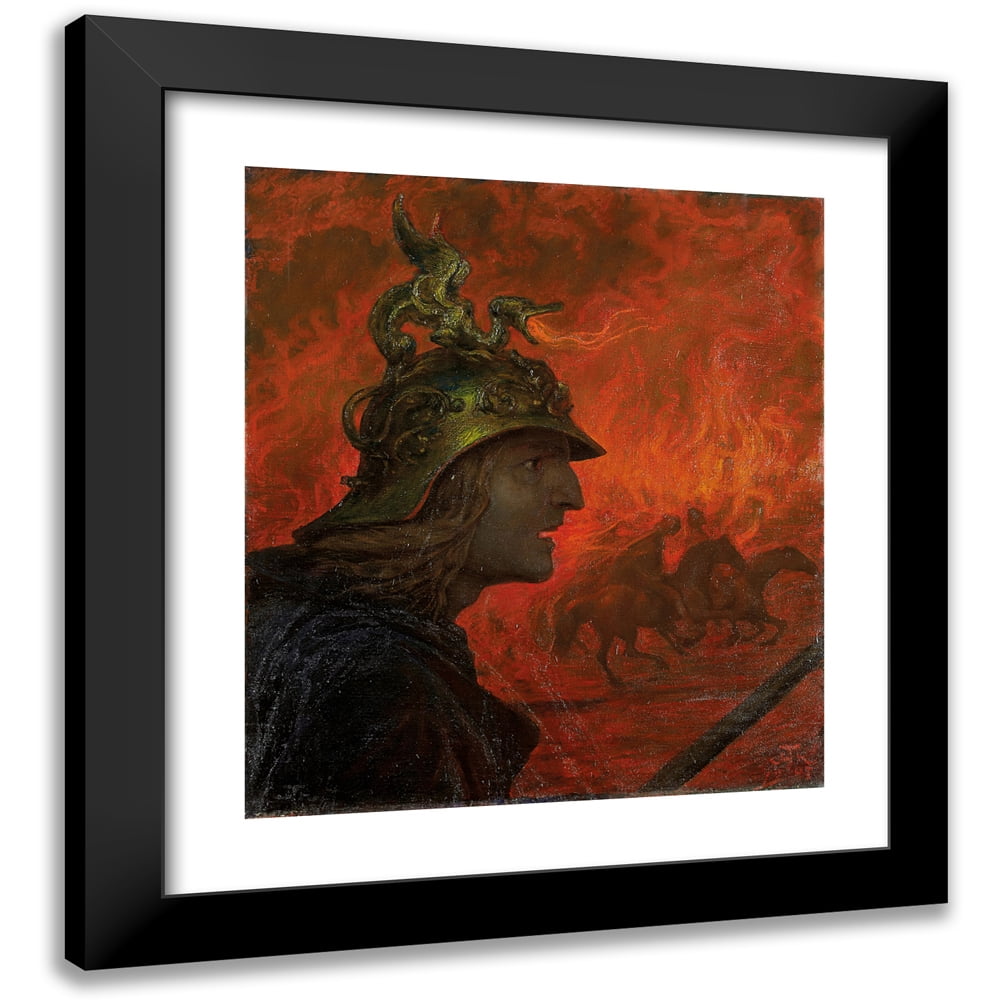 Hans Thoma 12x14 Black Modern Framed Museum Art Print Titled - The War ...
