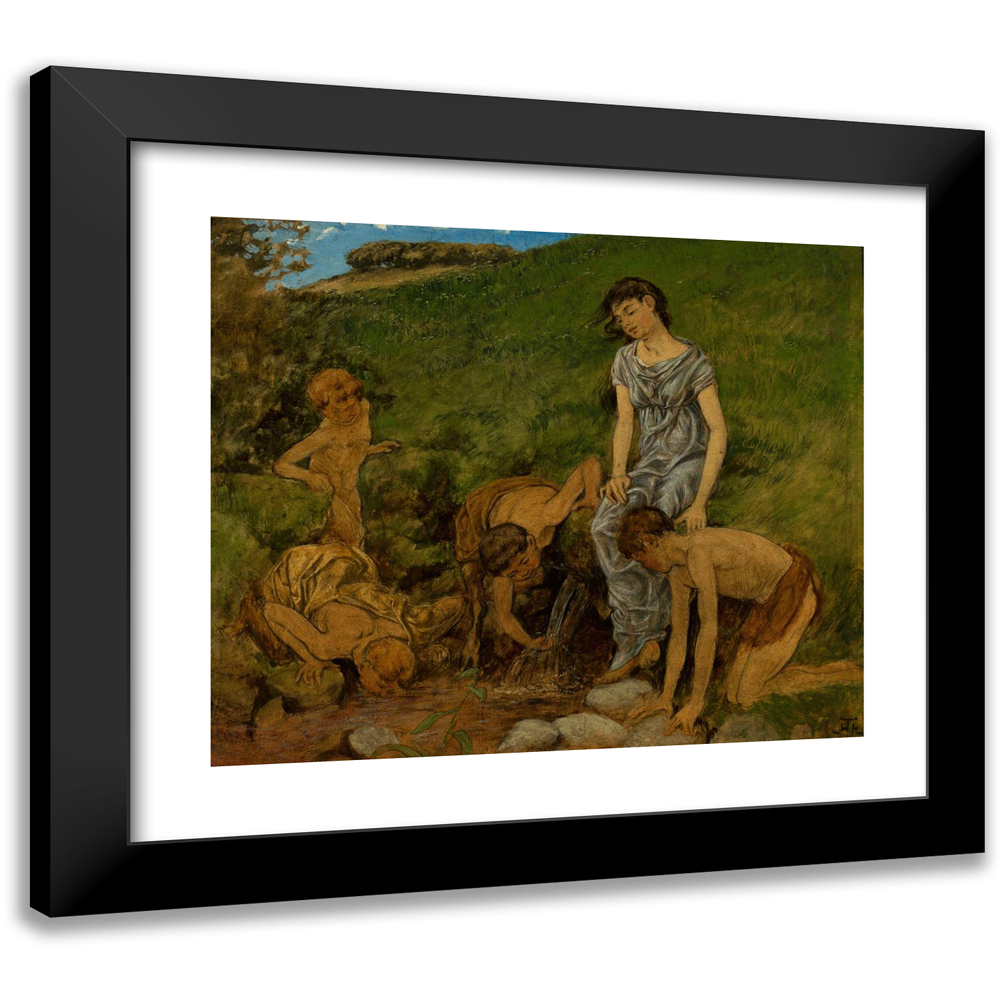 Hans Thoma 17x15 Black Modern Framed Museum Art Print Titled - At the ...
