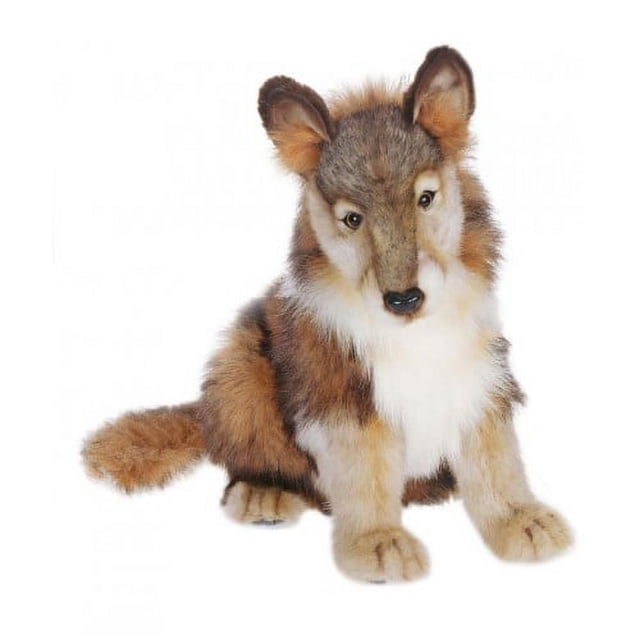 Hansa Seated Wolf Cub Plush Toy - Walmart.com