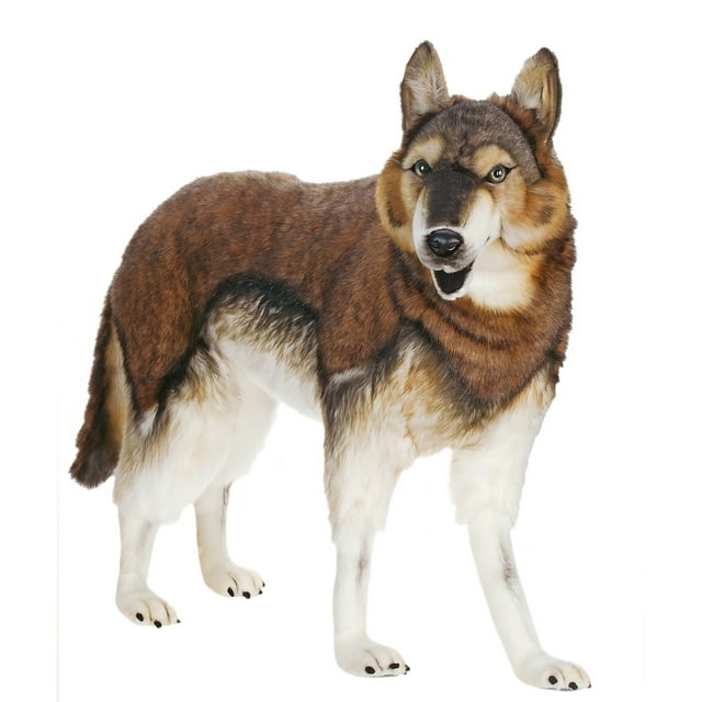 Hansa - Standing Timber Wolf, 40" - Walmart.com