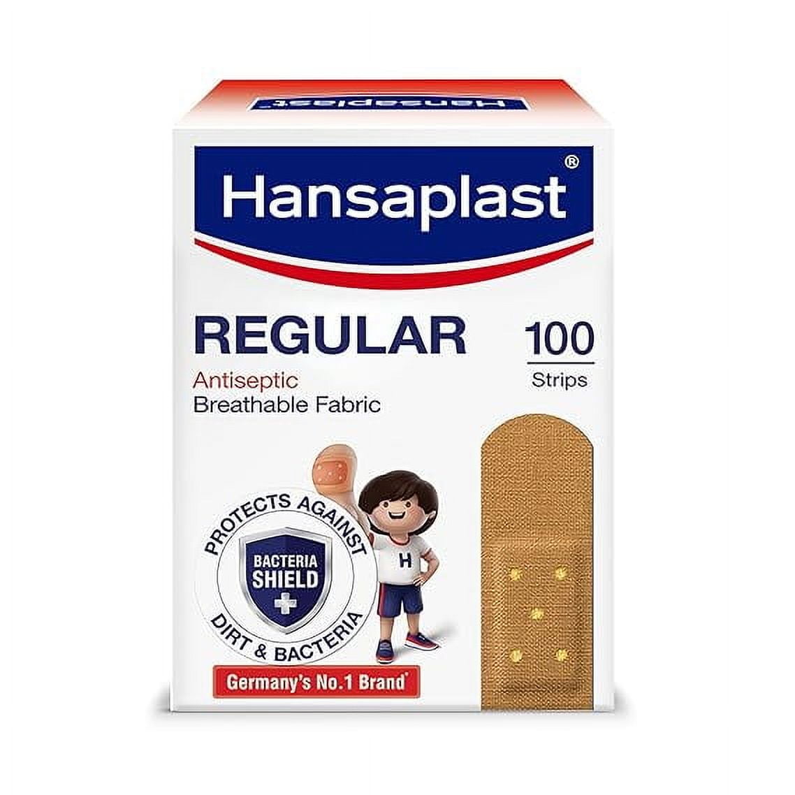 Hansaplast Antiseptic Regular Bandage for Cuts & Wounds | 100 strips ...