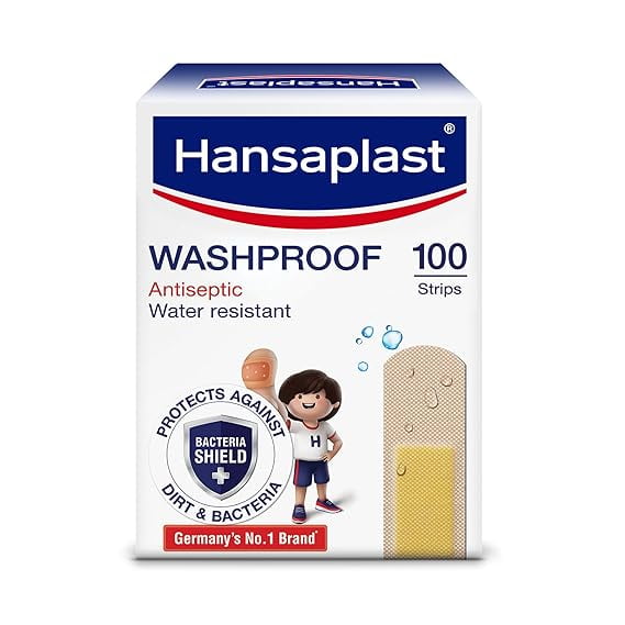 Hansaplast Antiseptic Washproof Bandage for injury & wounds | 100 ...