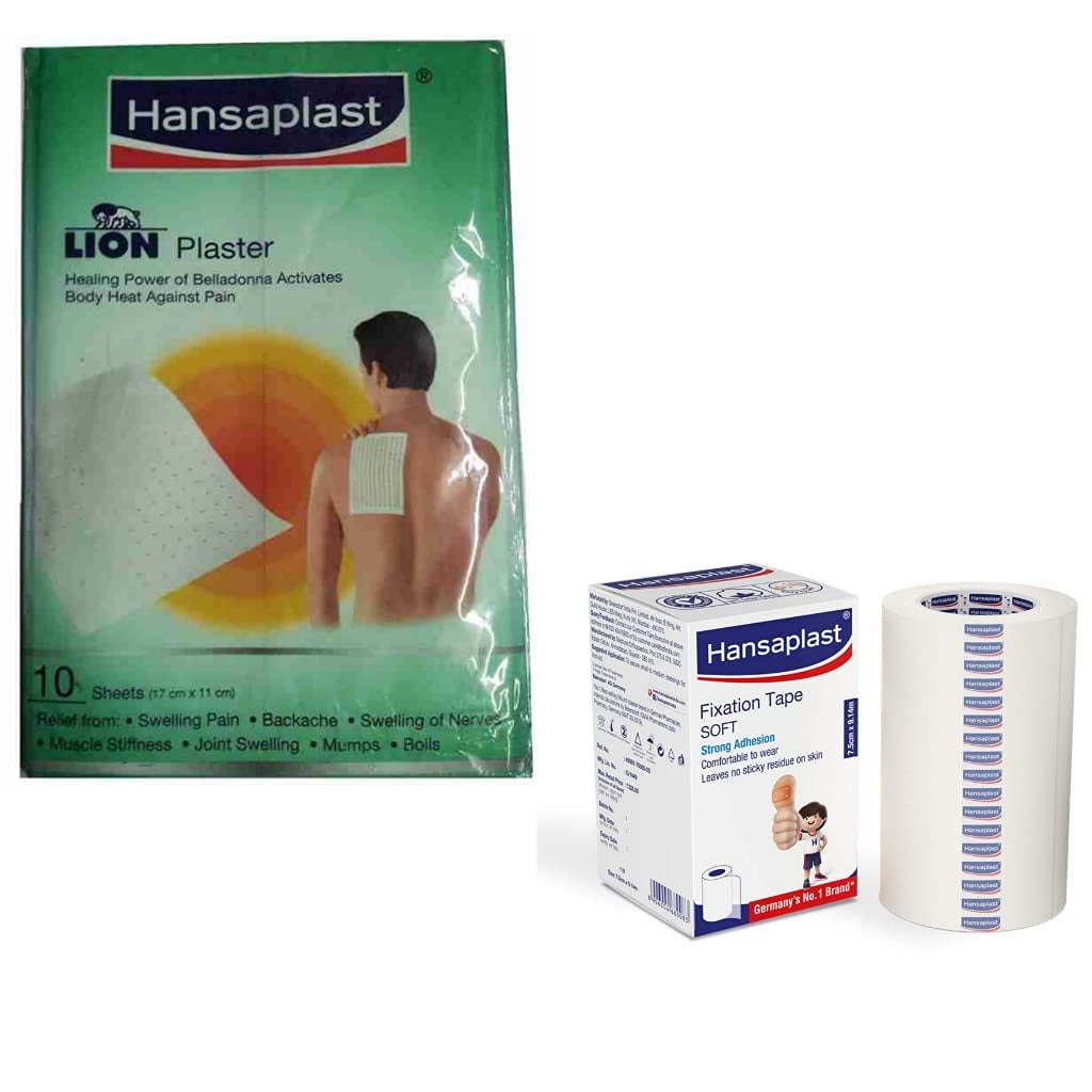 Hansaplast Combo Of Hansaplast Lion Plaster + Hansaplast 7.50 Cm X9.14M ...