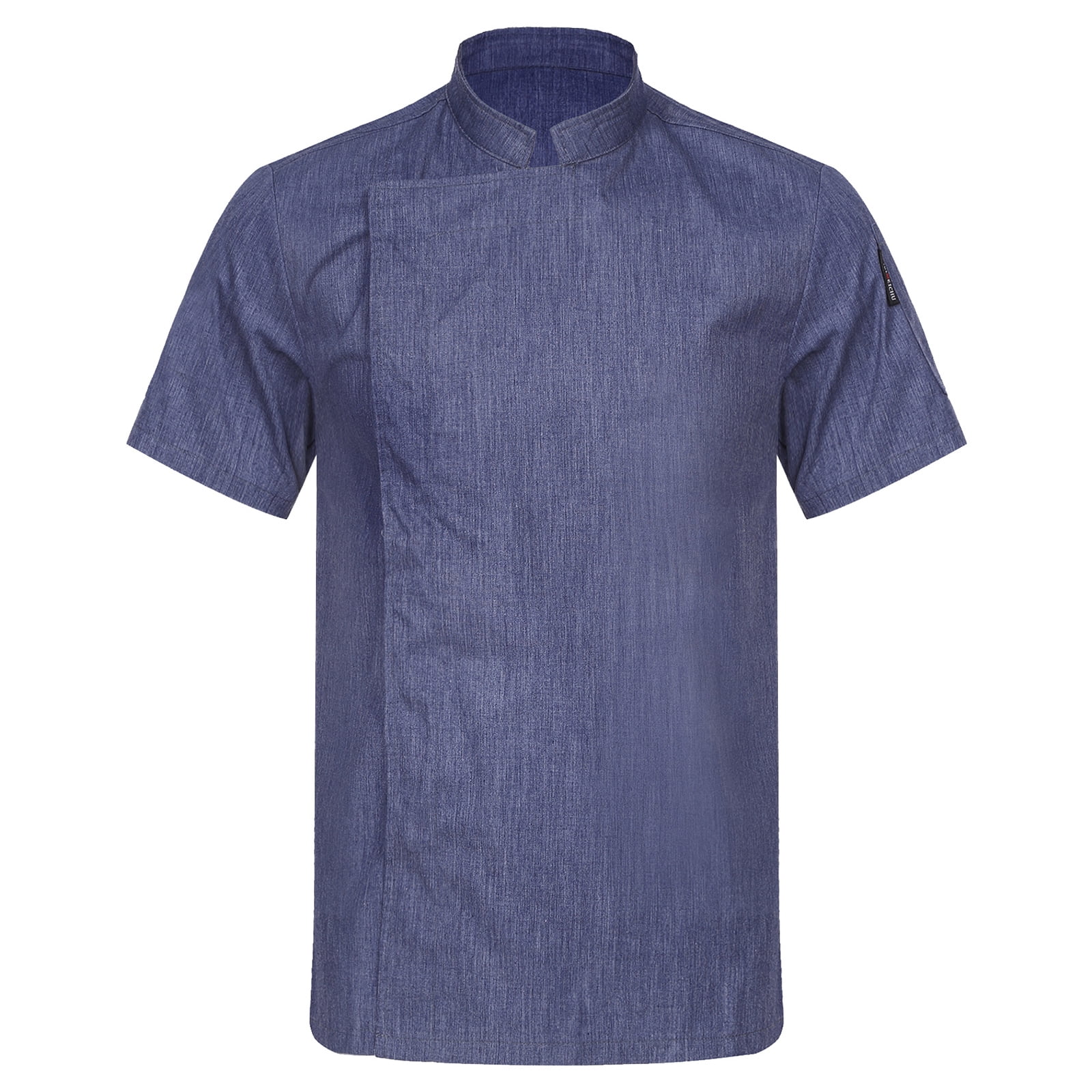 Hansber Adult Mens Short Sleeve Chef Coat Solid Color Kitchen Cook ...