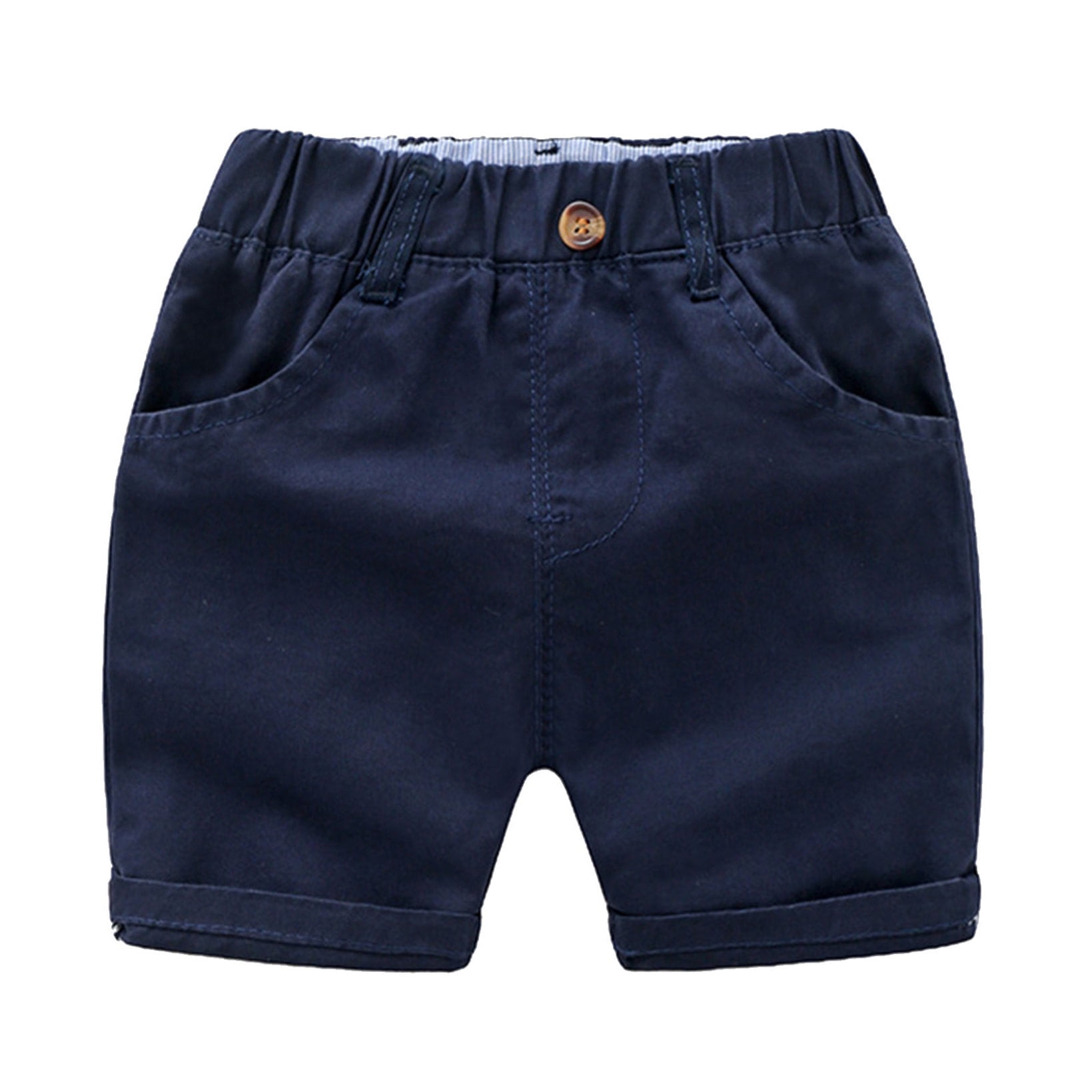 Hansber Baby Toddler Boys' Chino Shorts Elastic Waistband Pull on Cargo ...