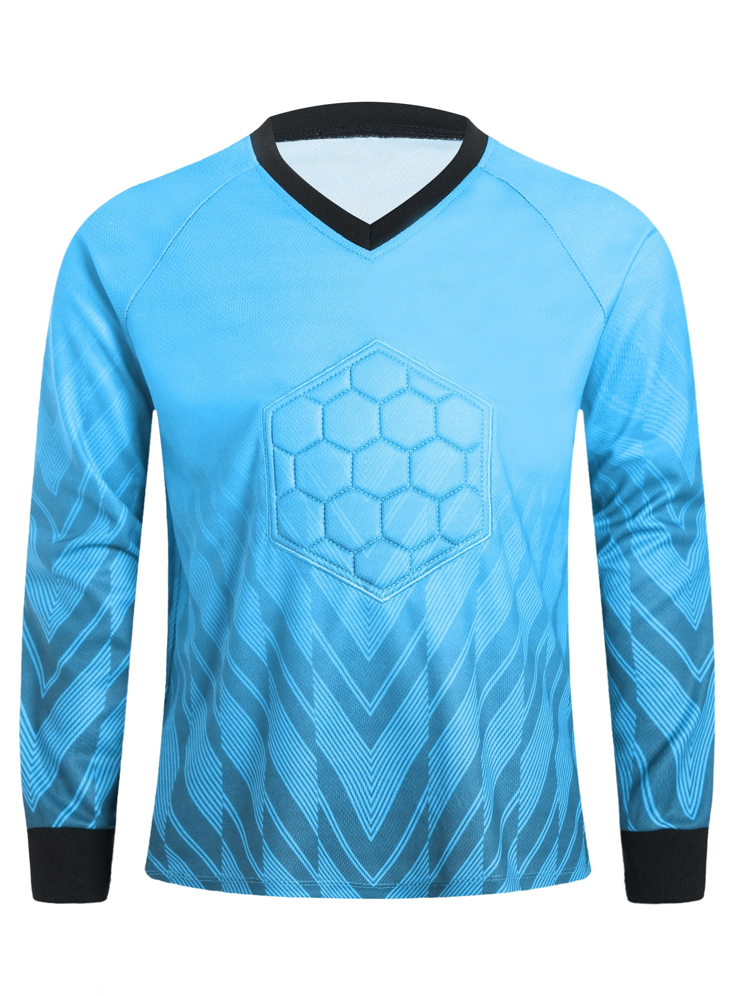 Hansber Boys Padded Goalkeeper Jersey Football Goalie Shirts Adult Long ...