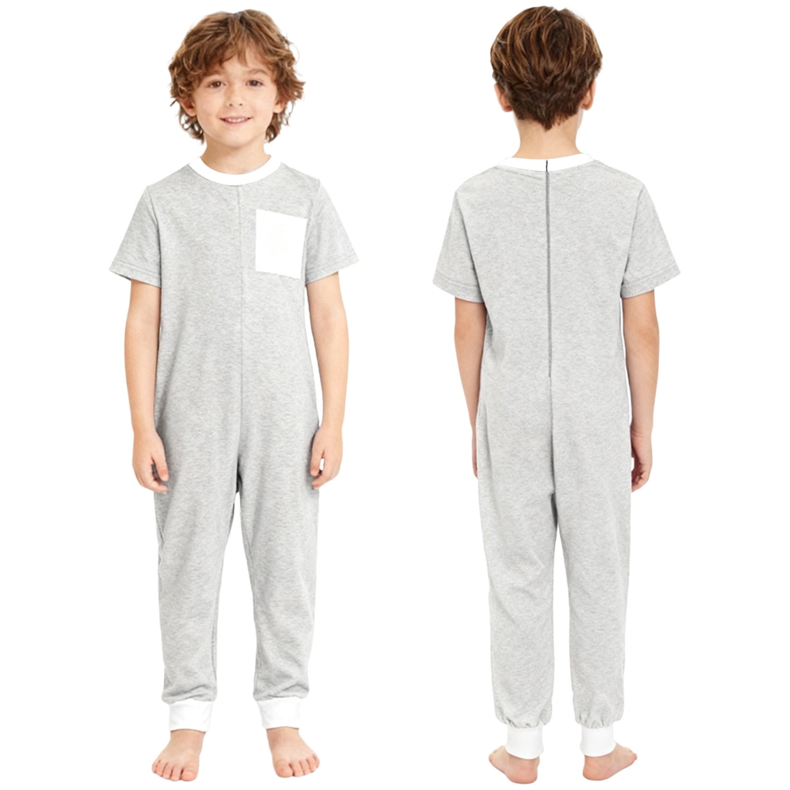 Hansber Girls Boys Zip Back Bodysuit with Special Needs Kids Full ...