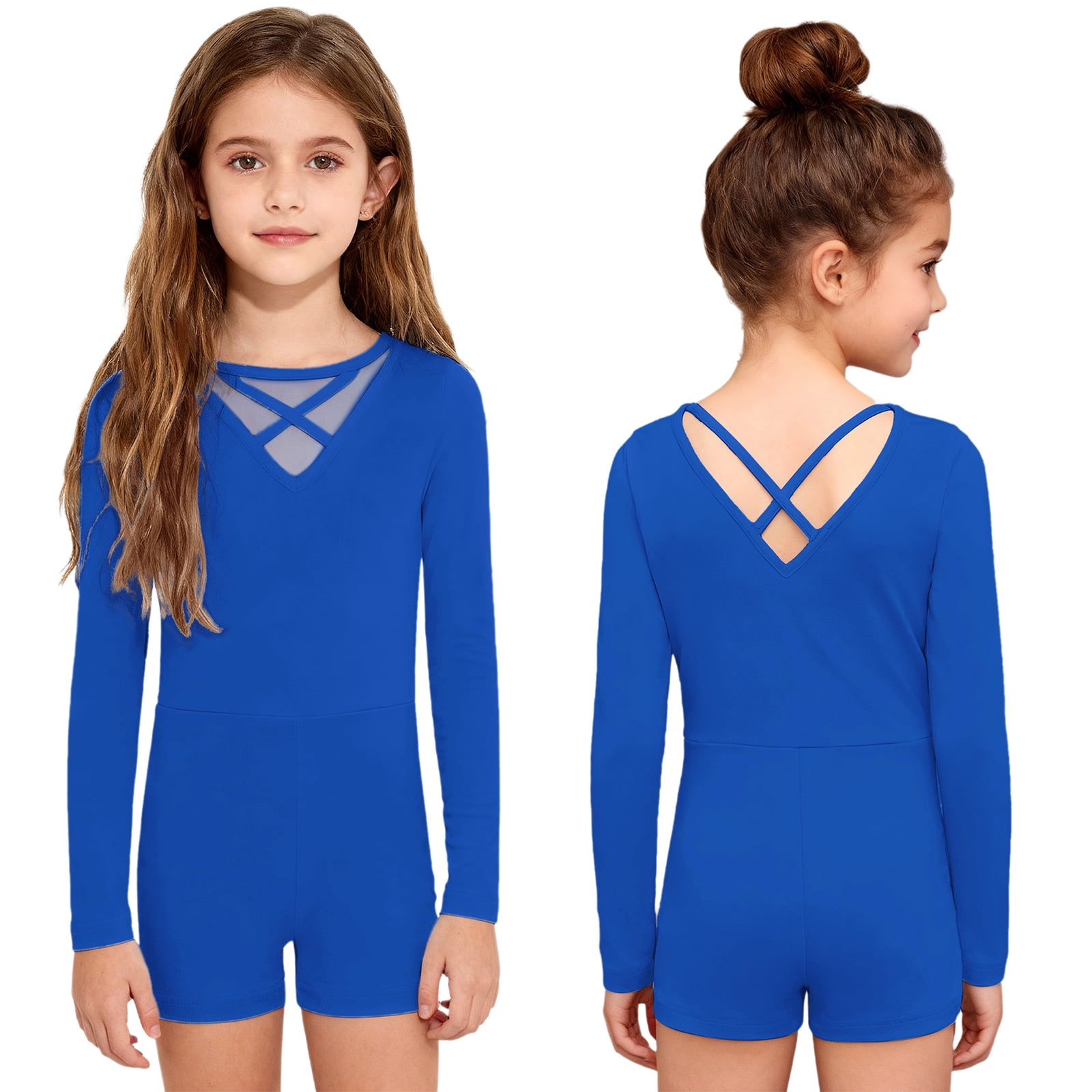 Hansber Girls Long Sleeve Leotards for Ballet Dance Class Gymnastics ...
