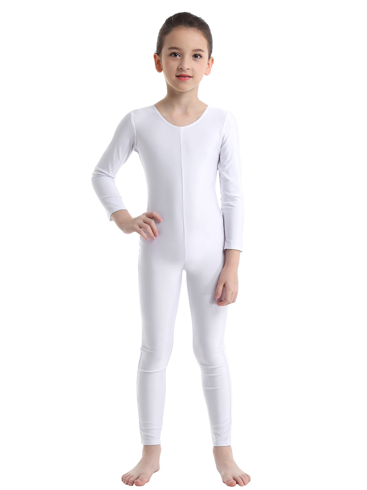 Hansber Girls Unitards Gymnastics Long Sleeves Full Body Toddler Ballet ...