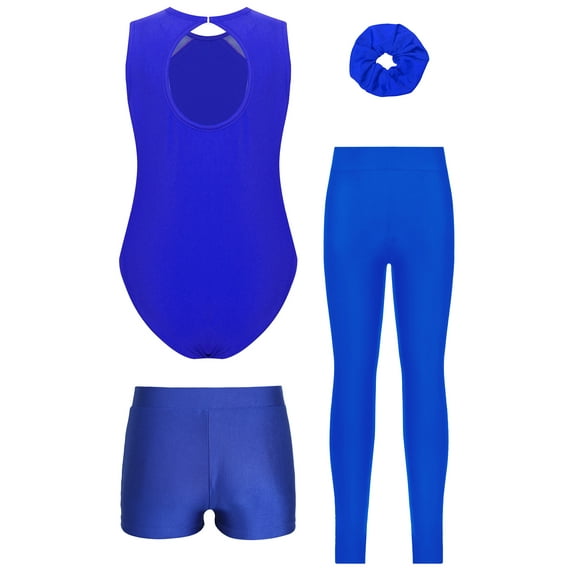 Hansber Gymnastics Leotard for Girls with Shorts Athletic Leggings ...