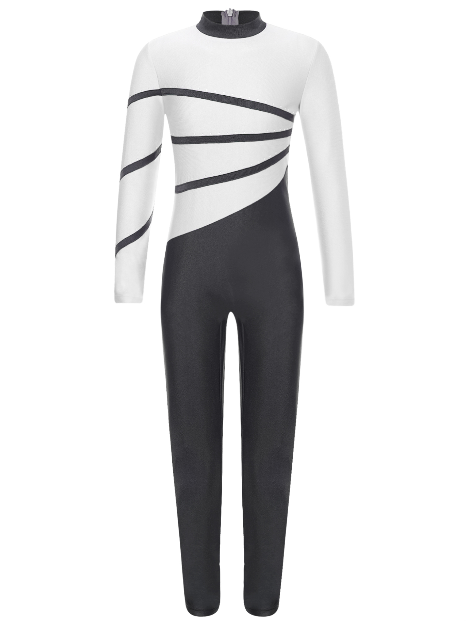 Hansber Kids Girls Full Body Gymnastic Jumpsuit Athletic Sports Leotard ...