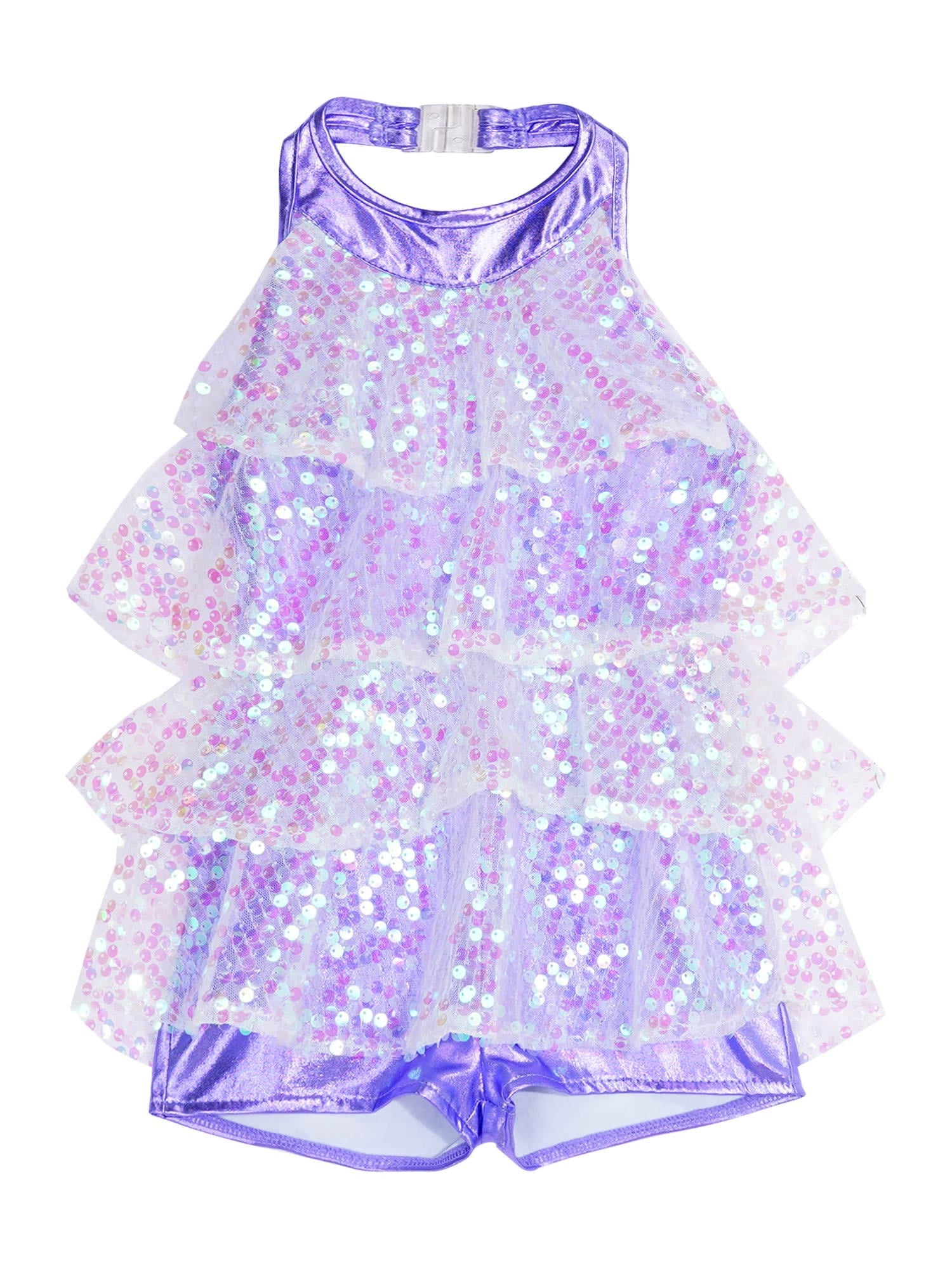 Hansber Kids Girls Sequins Modern Jazz Latin Ballet Dance Shorty ...