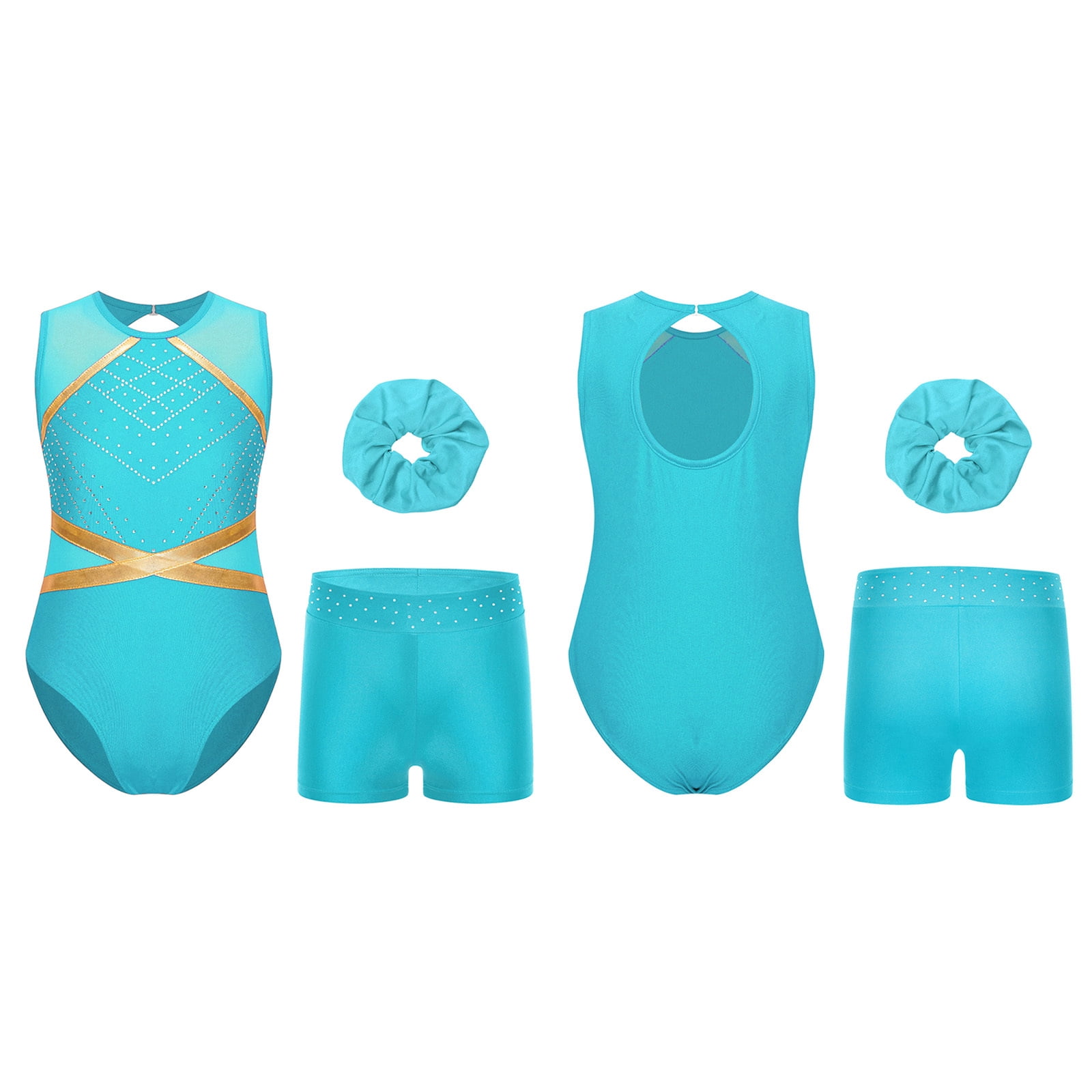 Hansber Leotards for Girls Gymnastics Bodysuit Tumbling Biketard Dance ...