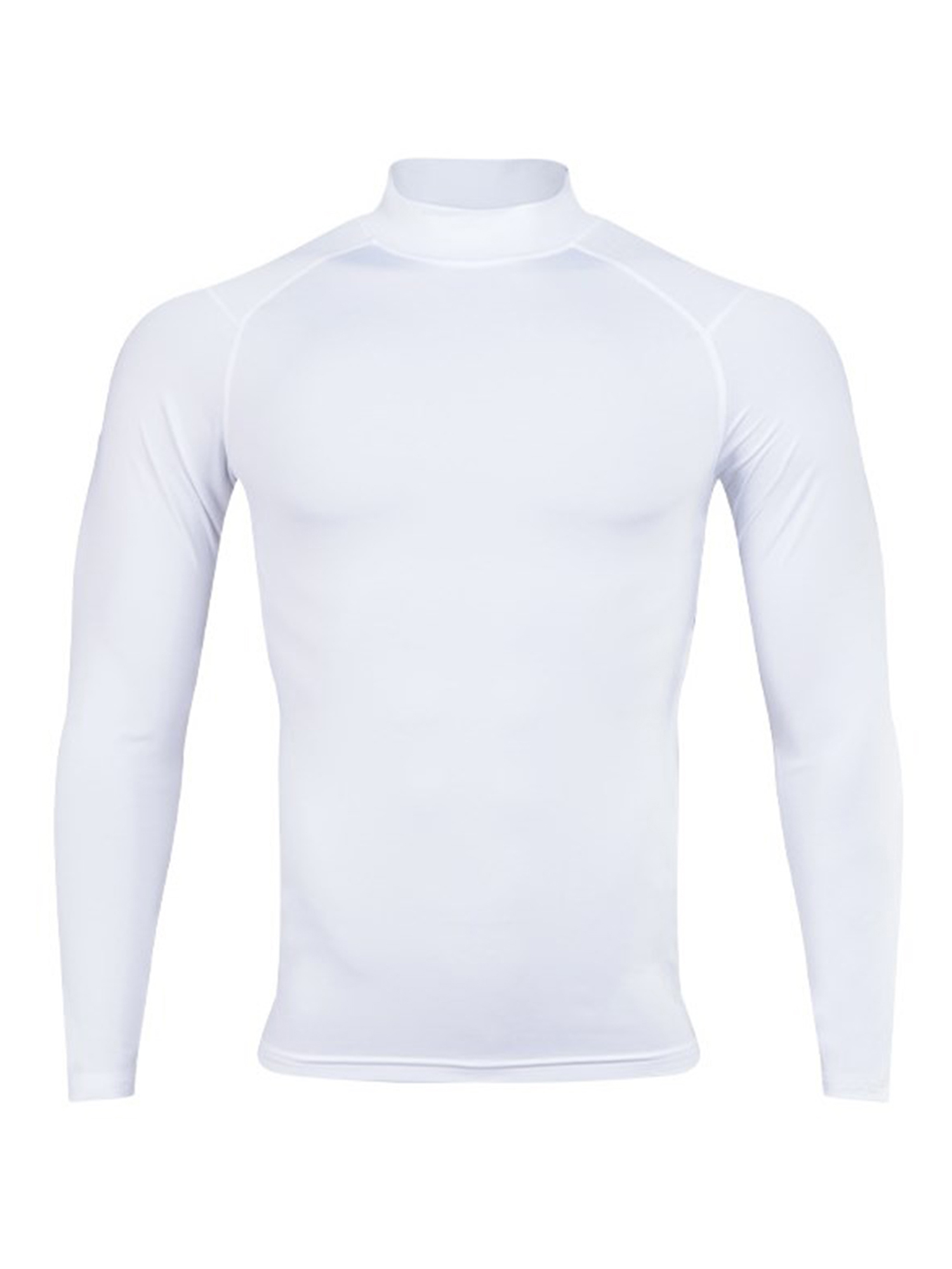 Hansber Men's Long Sleeve Compression Rash Guard Mock Neck Swimming ...
