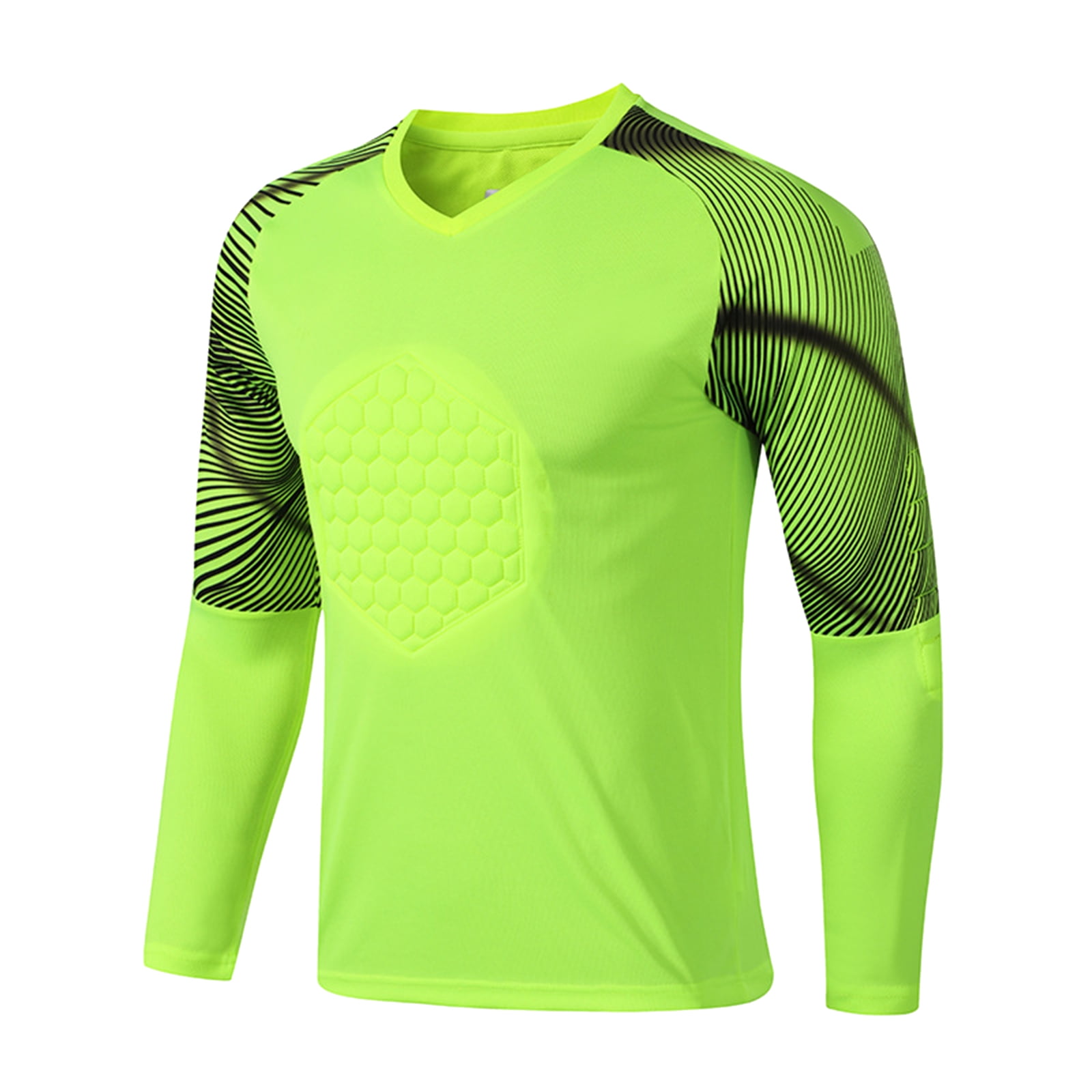 Hansber Mens Padded Goalie Shirt Goalkeeper Jersey Uniform Stylish ...